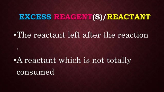 limiting and excess reagent.pptx | Chemistry | Science