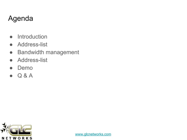 Limiting bandwidth of specific destination based on address list | PPT