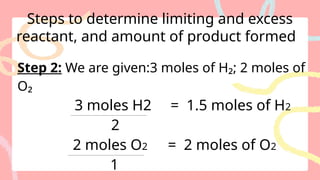 LIMITING and EXCESS REACTANT.S CHEMISTRYpptx | PPTX