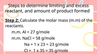 LIMITING and EXCESS REACTANT.S CHEMISTRYpptx | PPTX