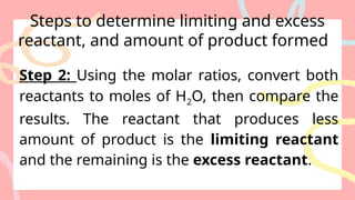 LIMITING and EXCESS REACTANT.S CHEMISTRYpptx | PPTX