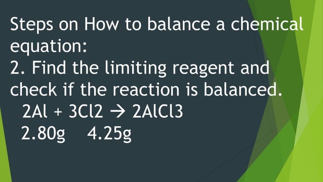 LIMITING REACTANT AND THE AMOUNT OF PRODUCTS FORMED.pptx | Chemistry ...