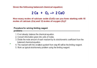 Limiting Reactants | PPT