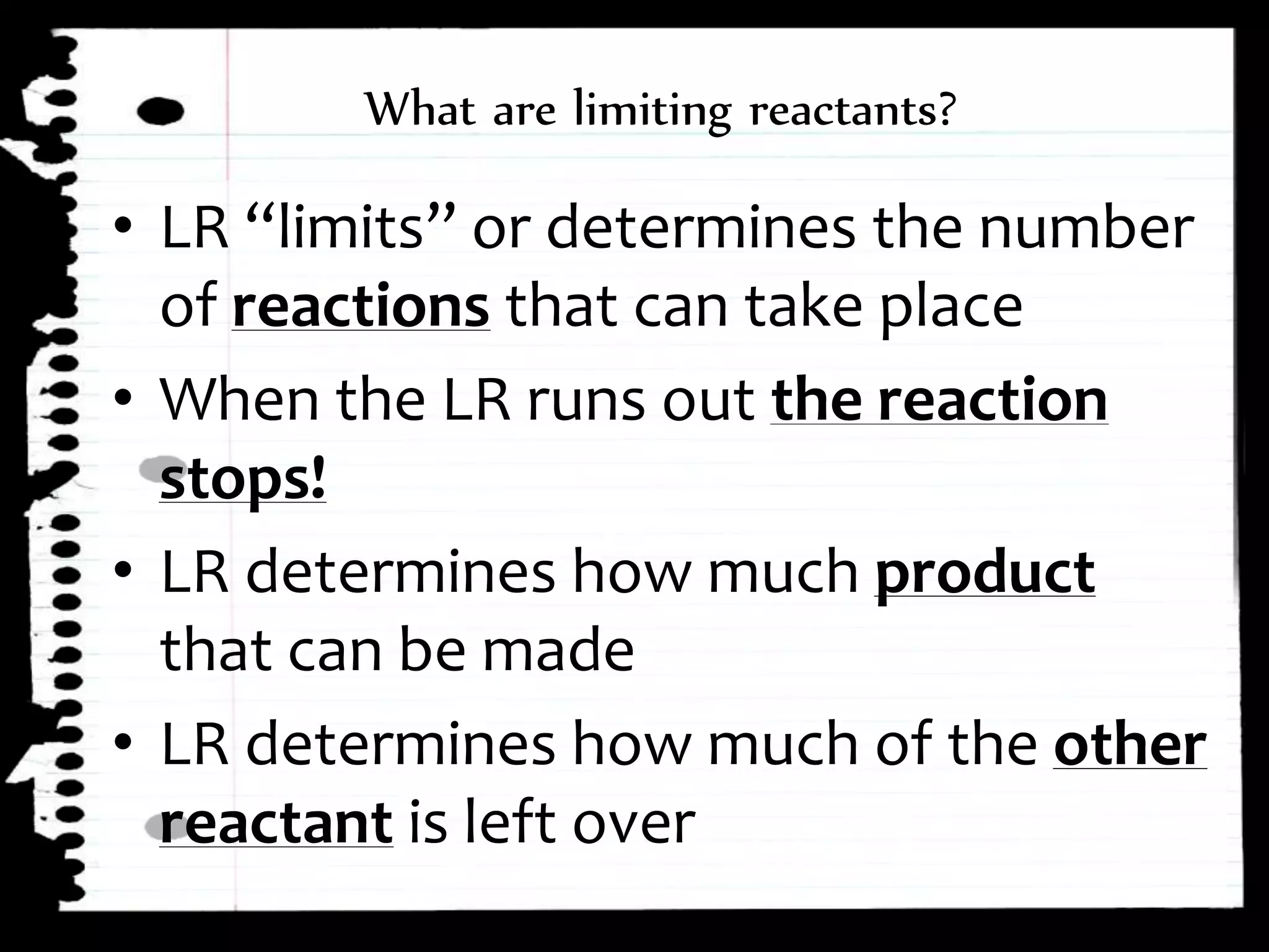 Limiting reactants | PPTX