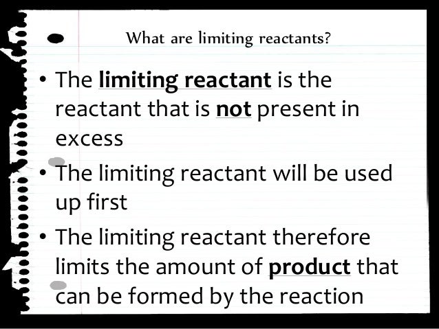 Limiting reactants