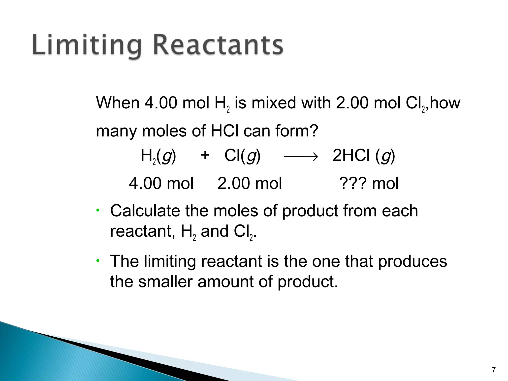 Limiting reactants | PPT