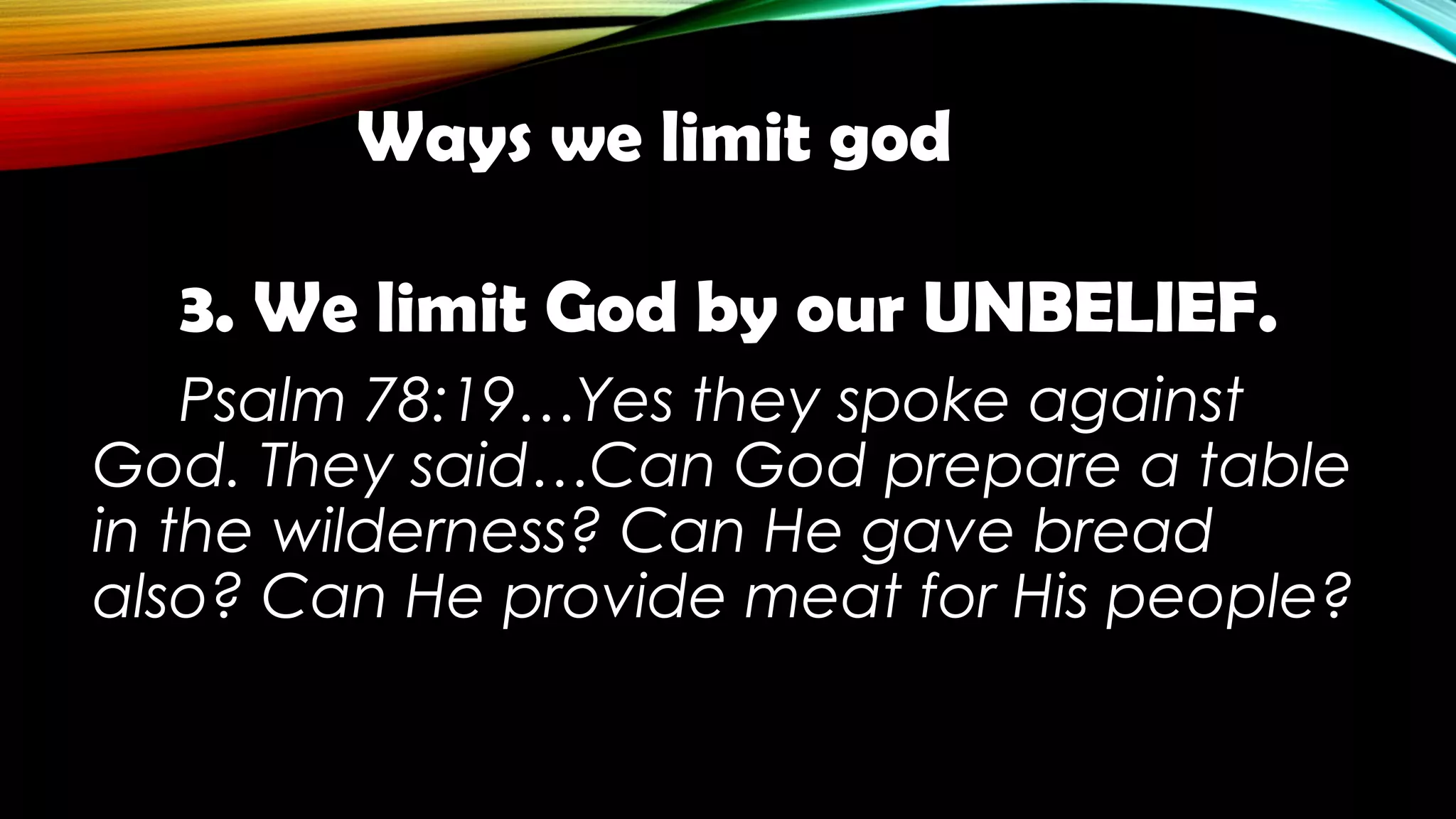 Limiting the God of Impossible | PPT | Christianity | Religion ...