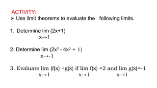 LIMIT OF A FUNCTIONs in mathematics 2017 | PPT