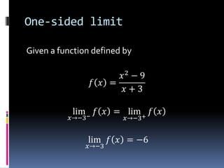 Limit of functions | PPTX