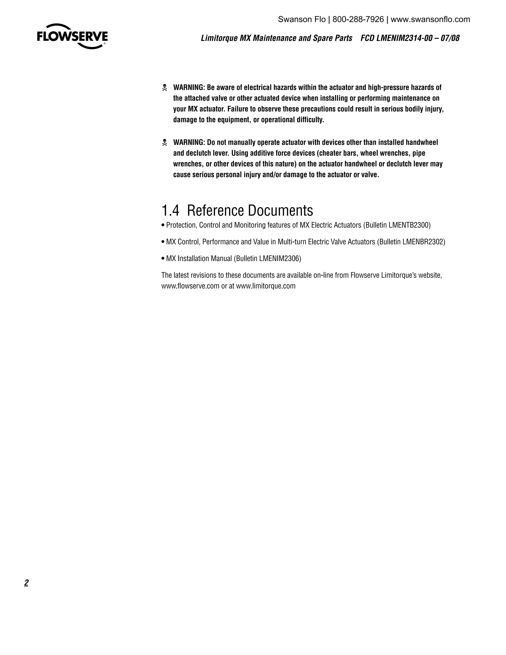 Limitorque MX Electronic Actuator User Instructions Maintenance Spare ...