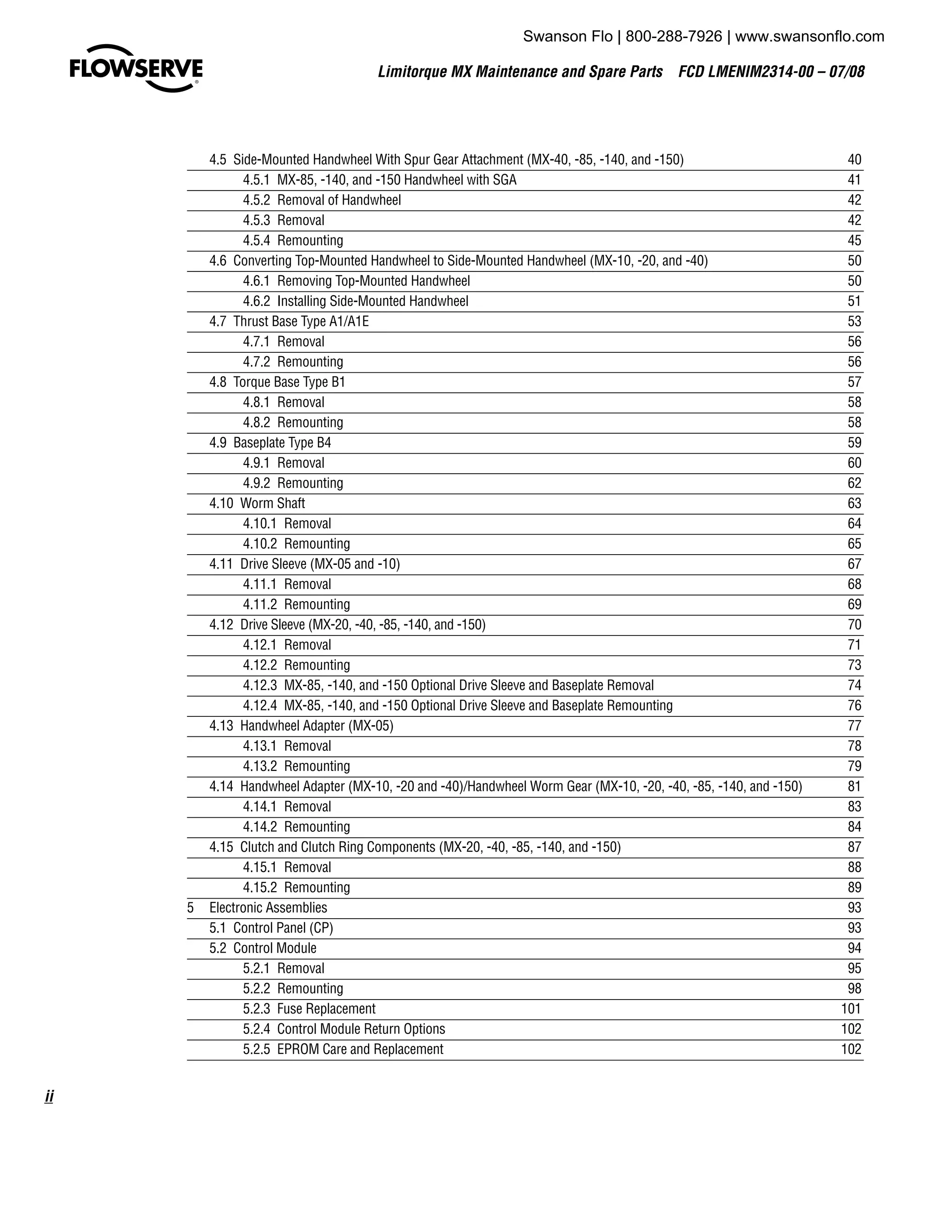 Limitorque MX Electronic Actuator User Instructions Maintenance Spare ...