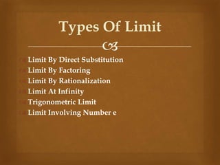 Limit of Function And Its Types | PPTX