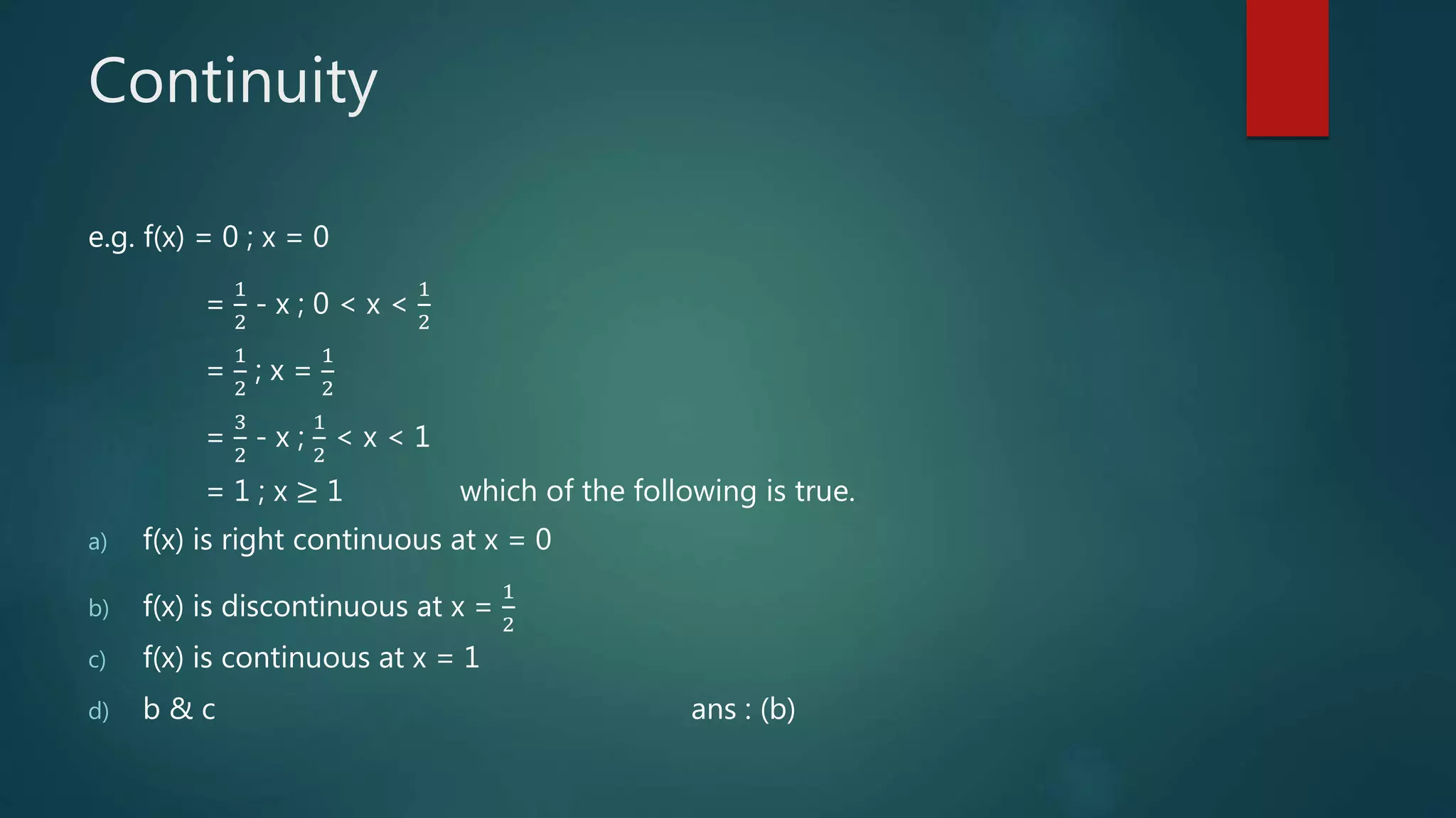 GATE Engineering Maths : Limit, Continuity and Differentiability | PPTX