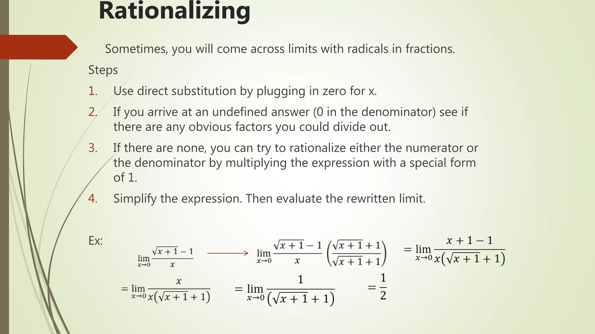 Limits and its theorem In Calculus | PPTX