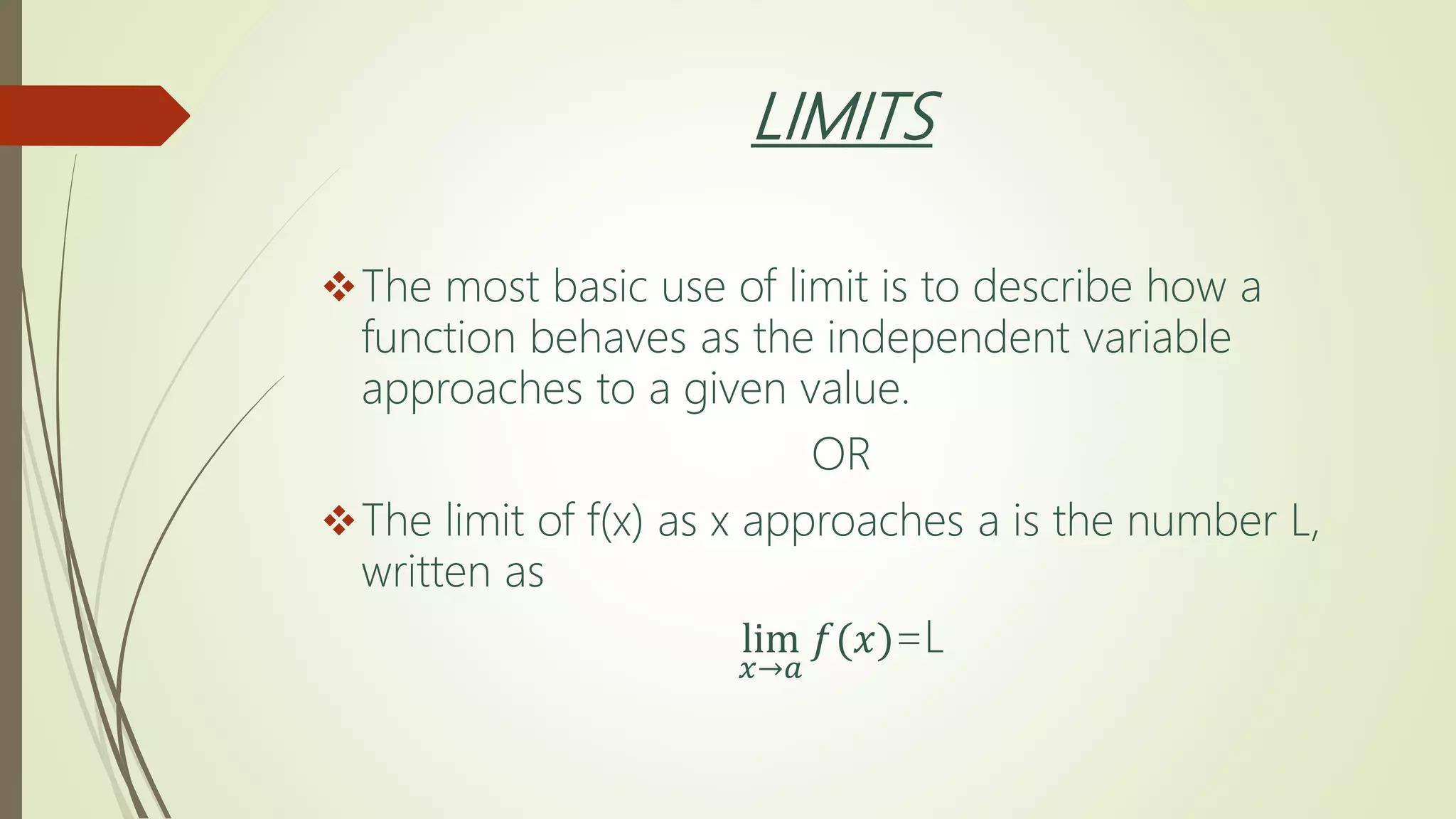 Limits and its theorem In Calculus | PPTX