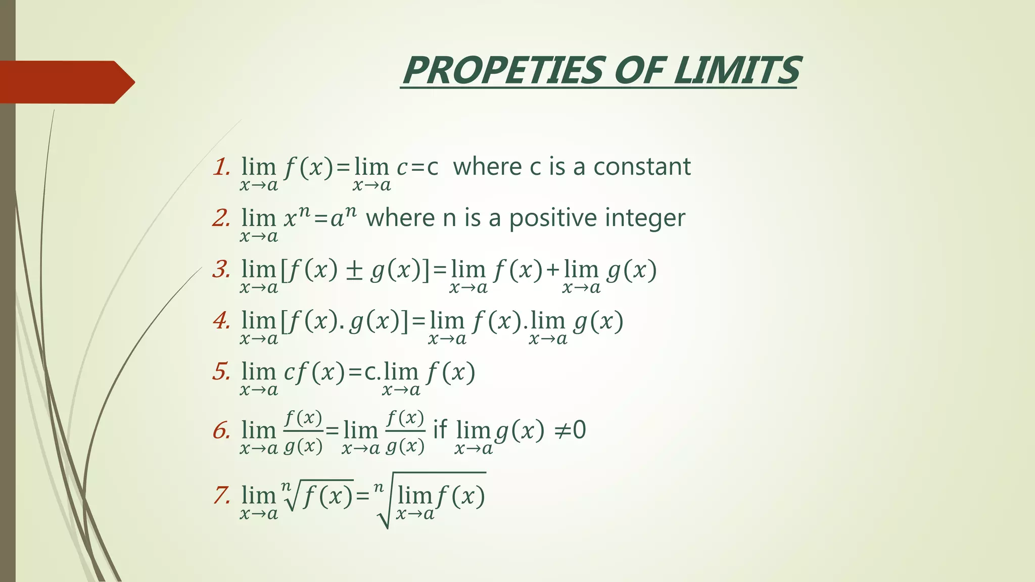 Limits and its theorem In Calculus | PPTX