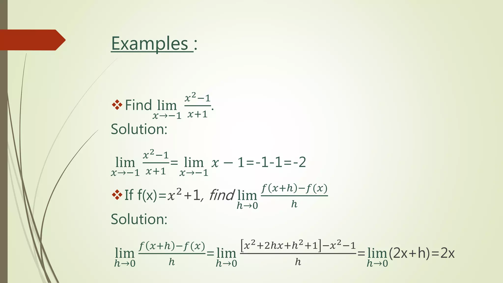 Limits and its theorem In Calculus | PPTX