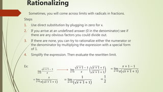 Limits and its theorem In Calculus | PPTX