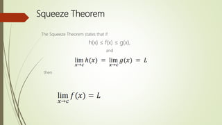 Limits and its theorem In Calculus | PPTX