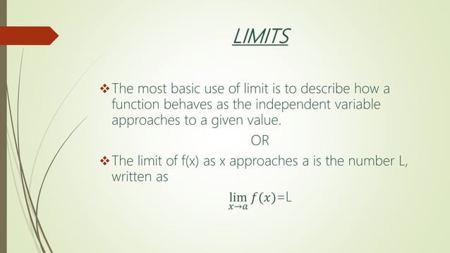 Limits and its theorem In Calculus | PPTX
