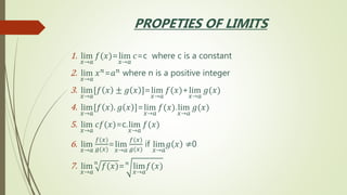 Limits and its theorem In Calculus | PPTX