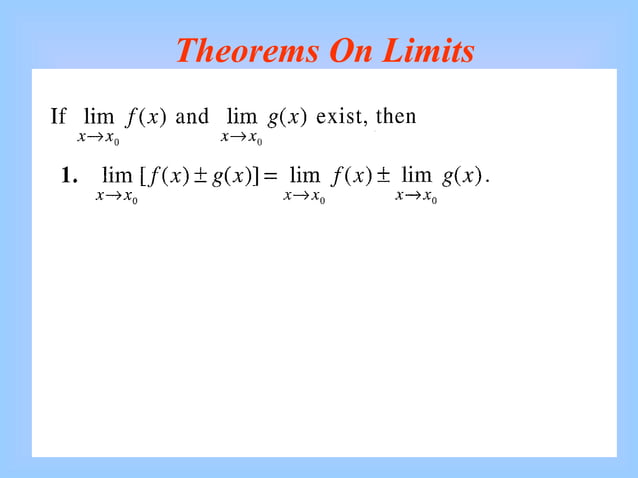 Limits And Derivative | PPT