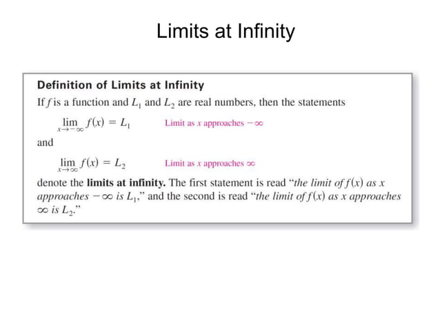 Limits-at-Infinity in Basic Calculus ppt | PPT