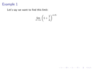 Limits Involving Number e | PDF