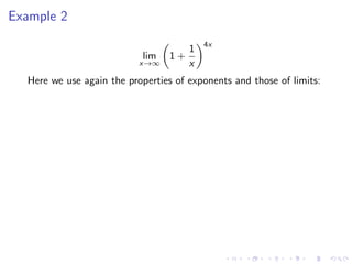 Limits Involving Number e | PDF