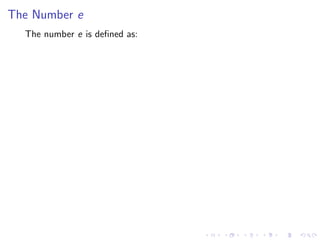 Limits Involving Number e | PDF