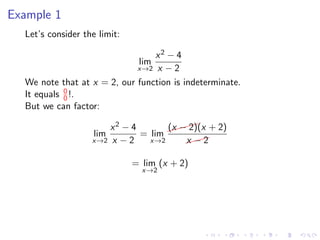 Limits by Factoring | PDF