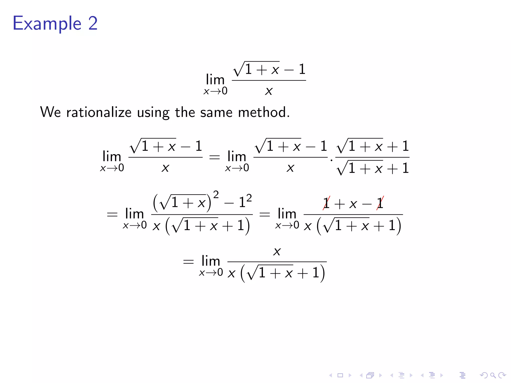 Limits by Rationalization | PPT