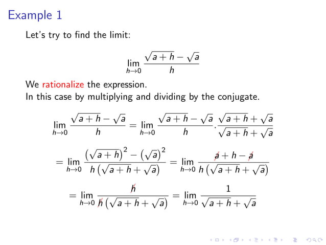 Limits by Rationalization | PPT