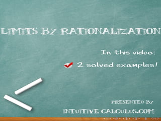 Limits by Rationalization | PDF | Physics | Science