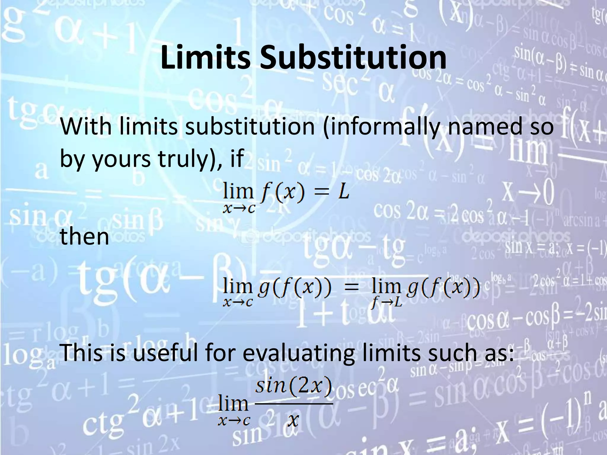 Limits and continuity powerpoint | PPTX
