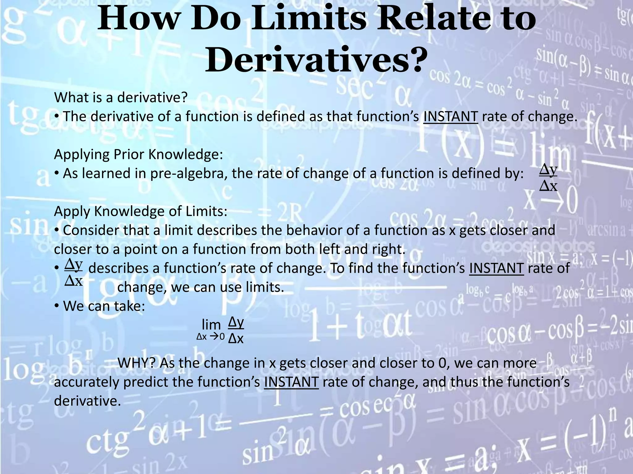 Limits and continuity powerpoint | PPTX