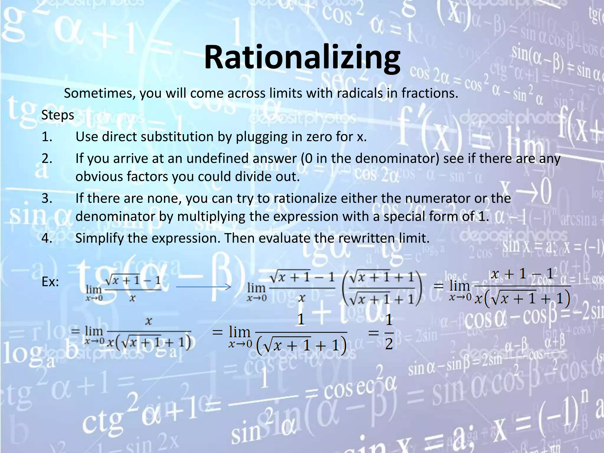 Limits and continuity powerpoint | PPTX