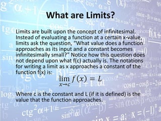 Limits and continuity powerpoint | PPTX