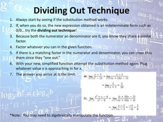 Limits and continuity powerpoint | PPTX