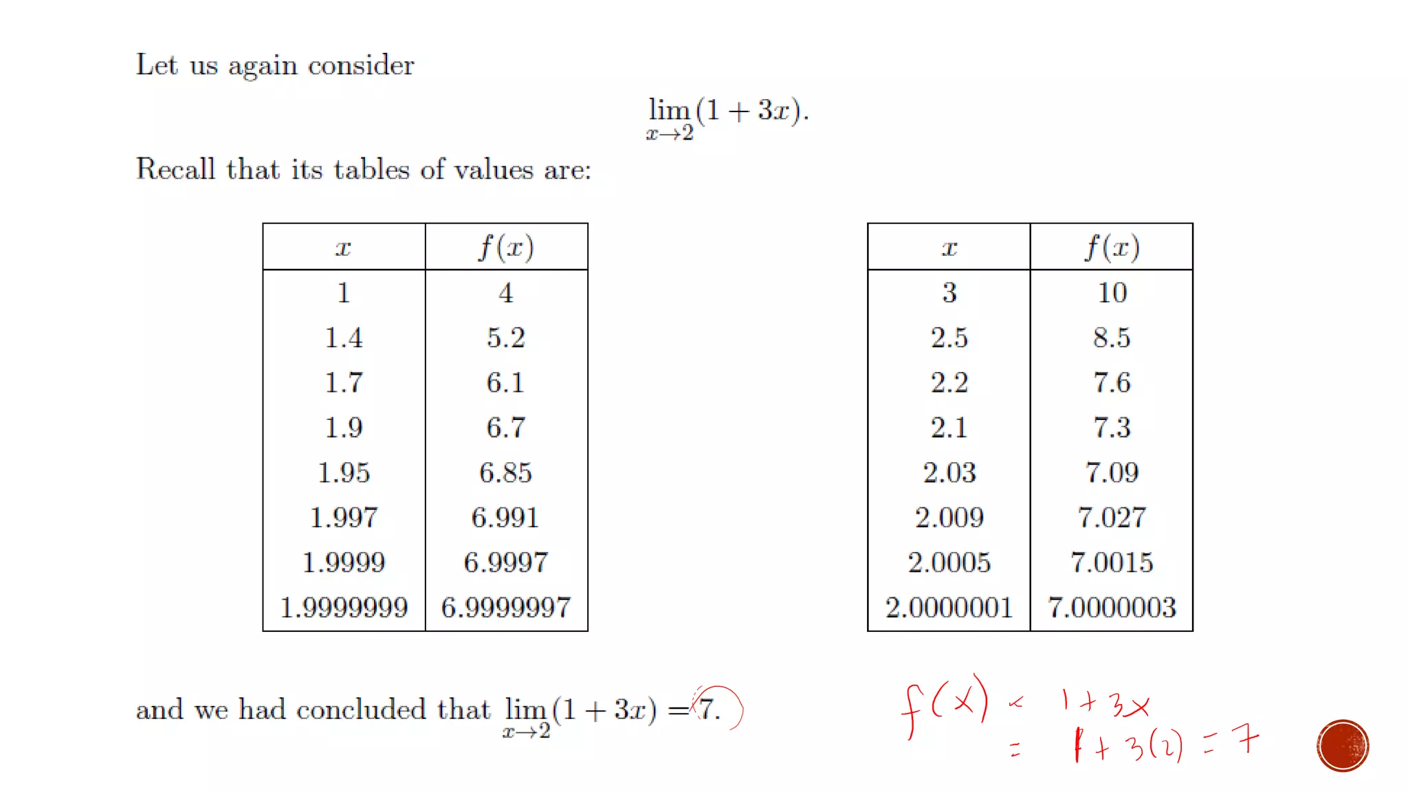 Limits of a Function | PDF