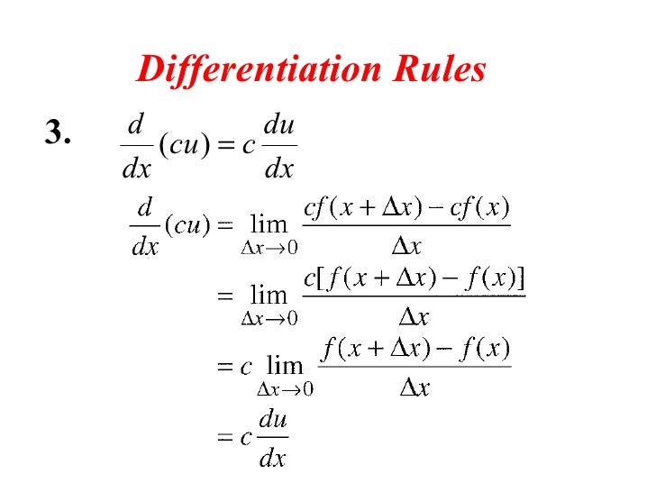 Limits and derivatives
