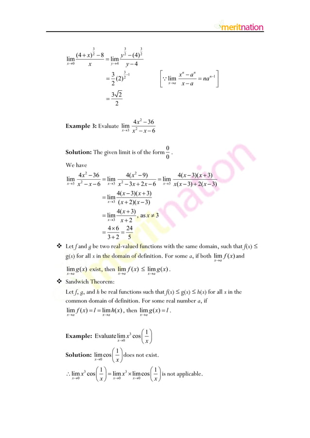 Limits and derivatives | PDF