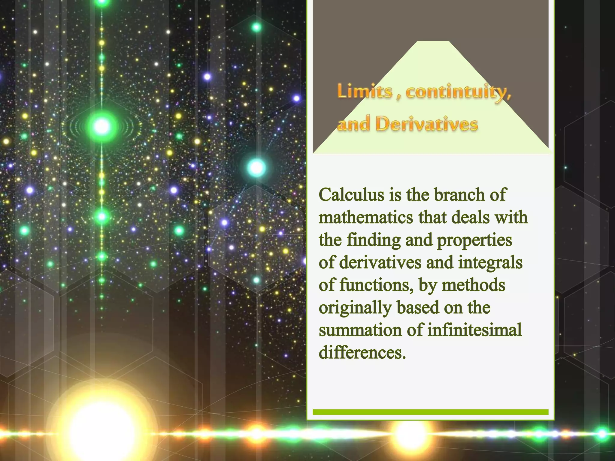 Limits, continuity, and derivatives | PPTX