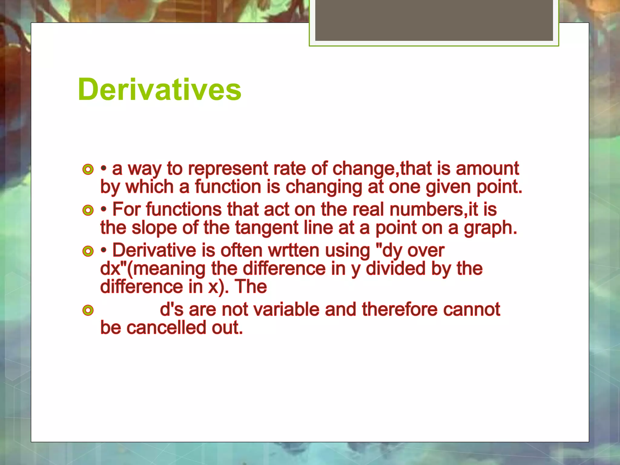 Limits, continuity, and derivatives | PPTX | Physics | Science