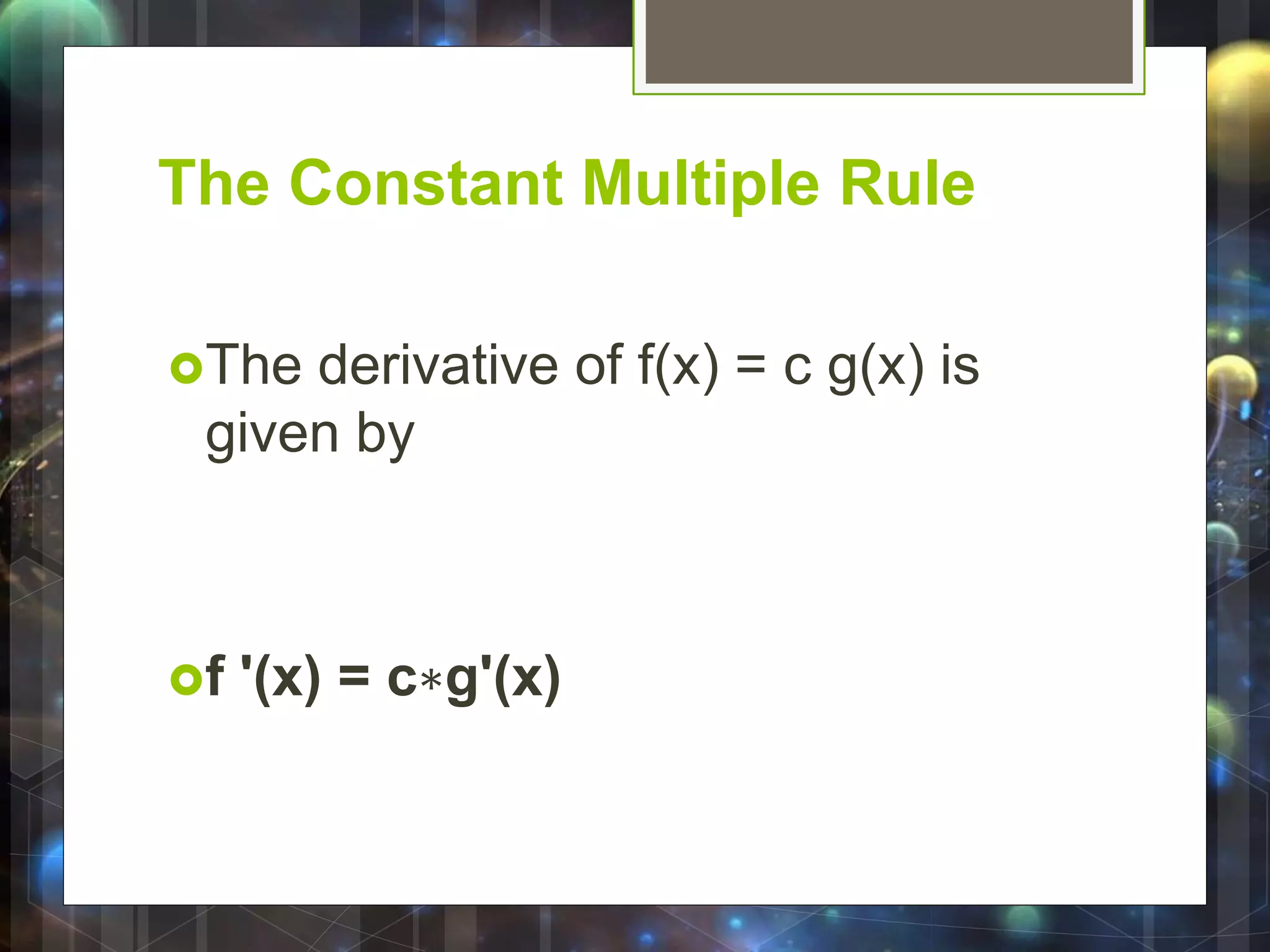 Limits, continuity, and derivatives | PPTX