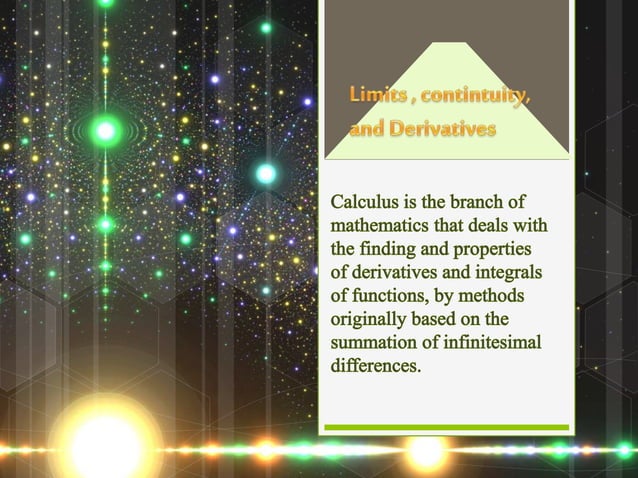 Limits, continuity, and derivatives | PPTX | Physics | Science
