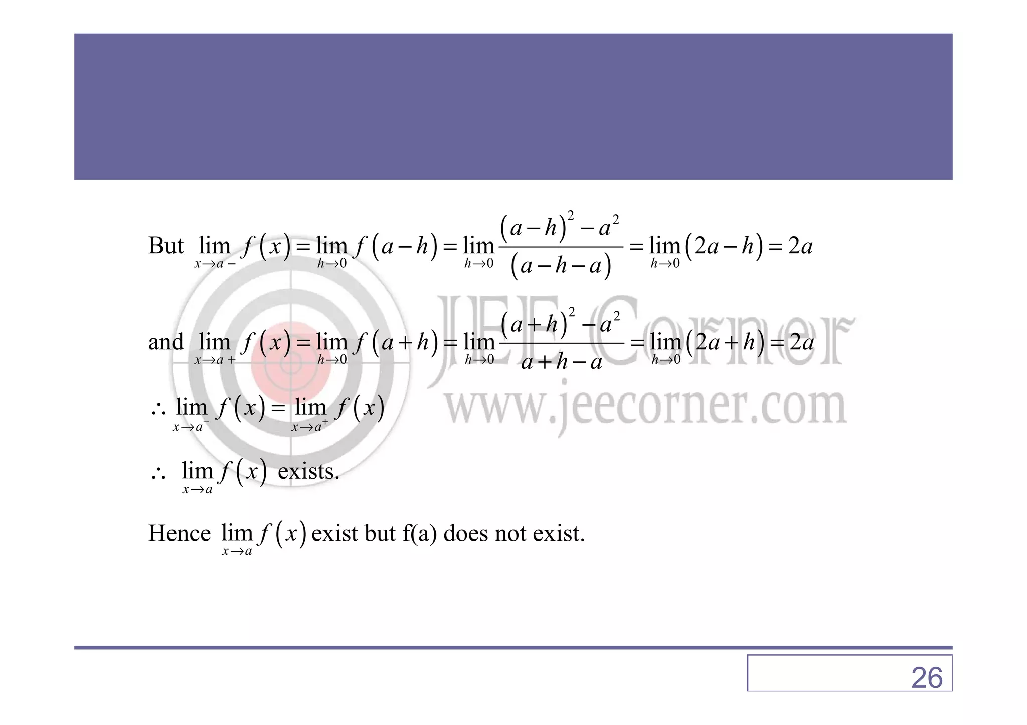 Limits, Continuity & Differentiation (Theory) | PDF