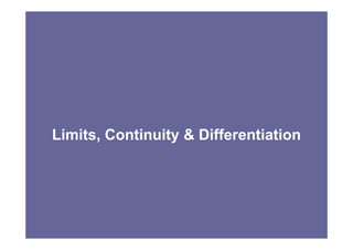 Limits, Continuity & Differentiation (Theory) | PDF