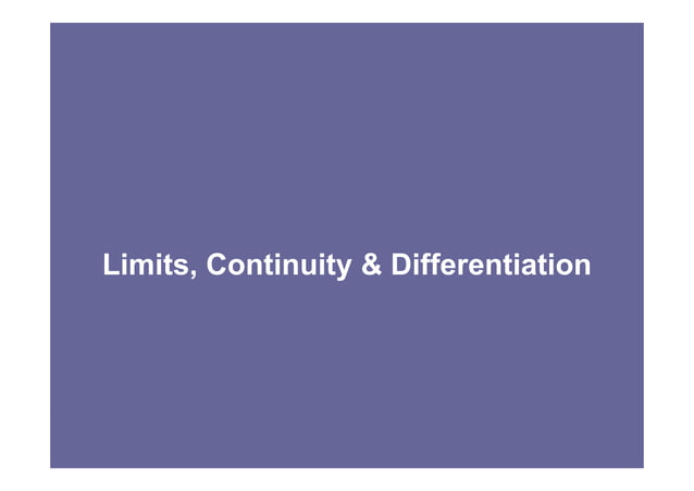 Limits, Continuity & Differentiation (Theory) | PDF