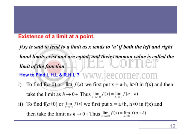 Limits, Continuity & Differentiation (Theory) | PDF